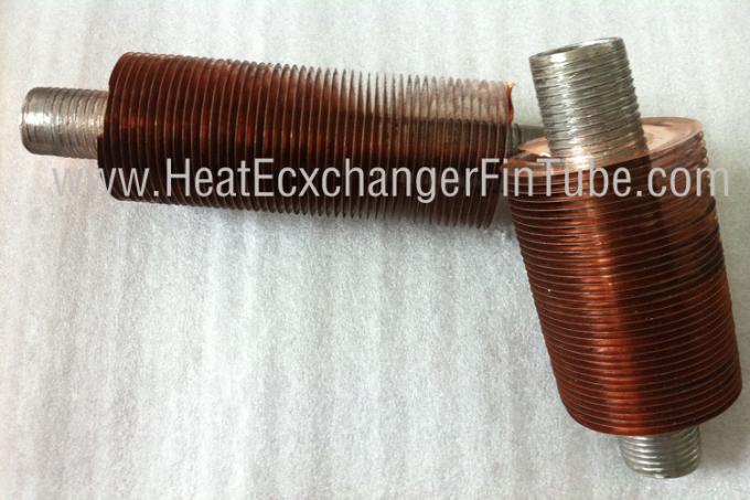 Embedded Fluted Carbon Steel Seamless Single Row Flat Fin Tube 0.5mm ...