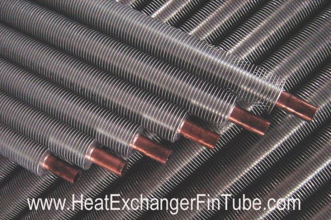 Serrated Extruded Heat Exchanger aluminum Fin Tube , A179 seamless ...